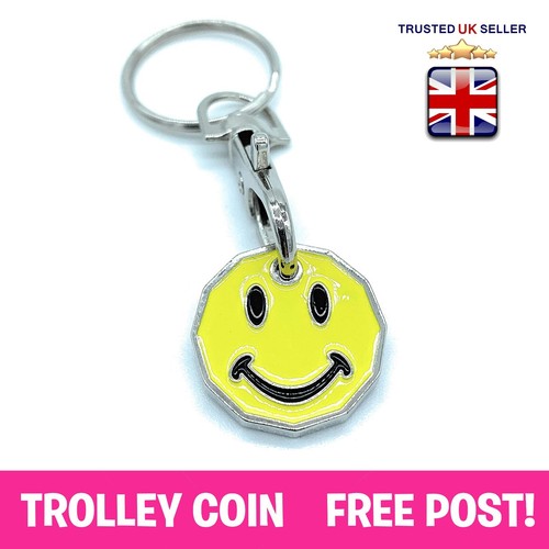 Shop Trolley NEW UK £1 Pound Coin Token Locker Fob Keyring Key Ring ...