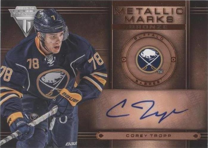 2013-14 Panini Titanium - Metallic Marks Bronze Corey Tropp #MM-29 (AU ...