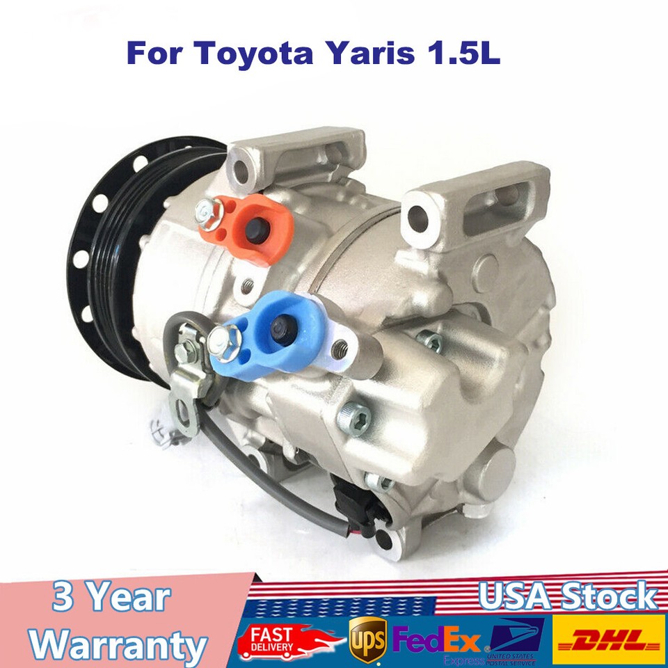 AC A/C Compressor+Clutch For 2007-2010 Toyota Yaris 1.5L 1497CC l4 GAS ...