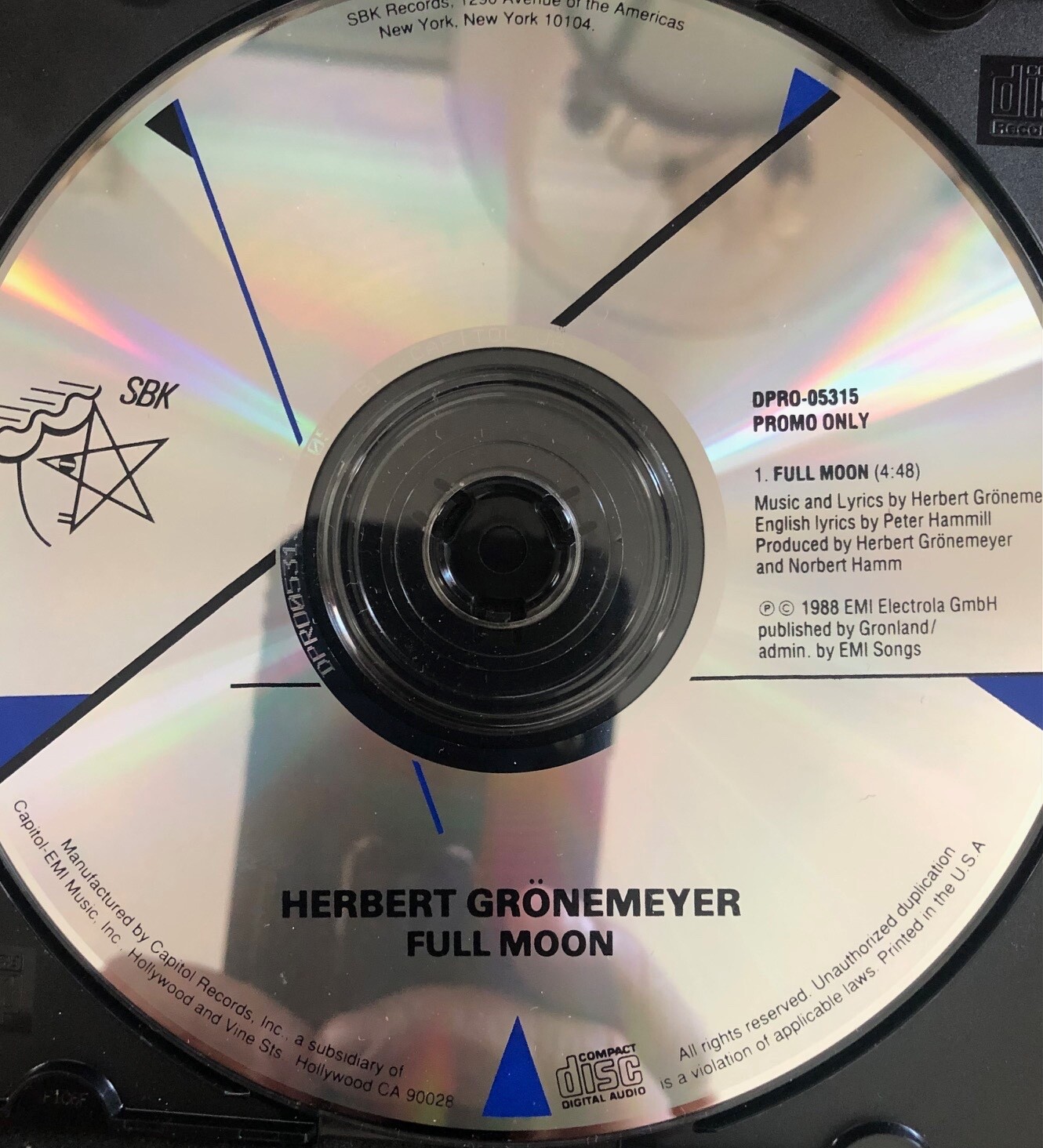 HERBERT GRONEMEYER Cd - FULL MOON SINGLE | eBay