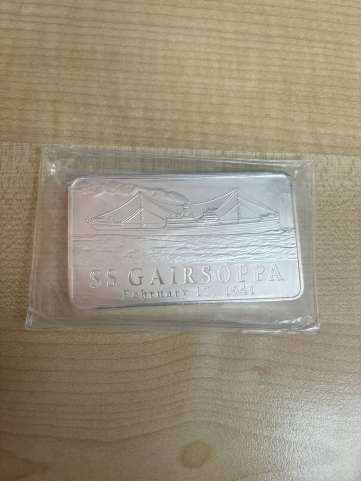 10oz 999 Fine Silver Bar ~ Certified SS Gairsoppa Shipwreck Silver ...