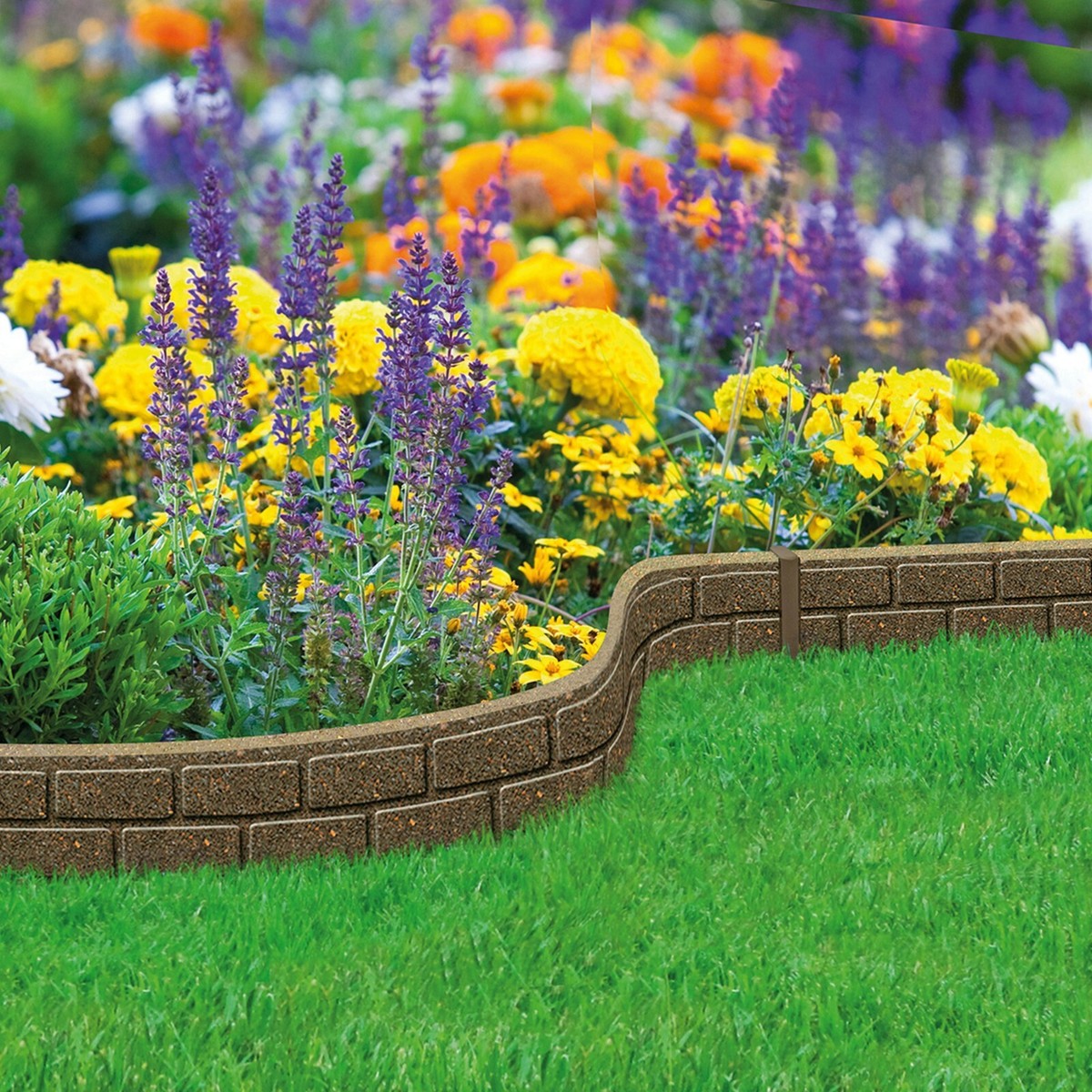 Edging Around Flower Beds Buy Stomp Edge Grey Flexible Garden Edging: