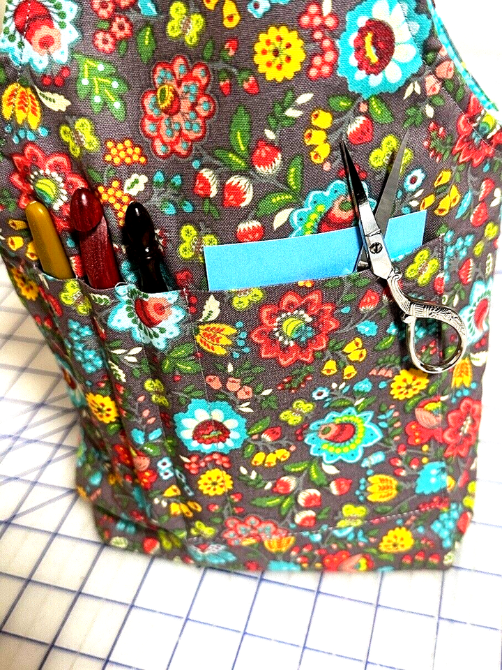 Handmade Calico Flowers on Gray Cotton Fabric Yarn Tote Bag | eBay