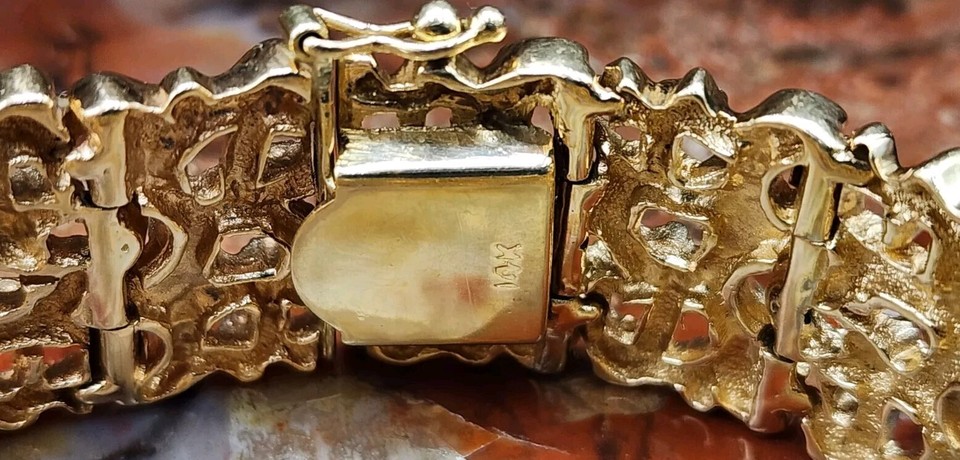 Rolex Rare Vintage 14k Diamond Cocktail Watch W/ Nugget Filigree Style ...