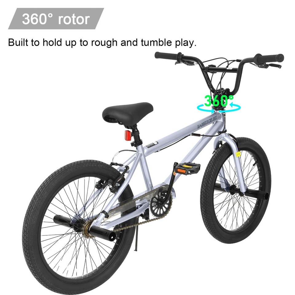 WEIZE Freestyle BMX Bike Trick Bicycle 20 inch Bike for Kids & Adults ...