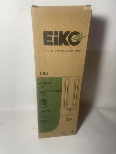 Eiko LED HID Replacement Lamp E26 Base, 3000K, 120 -277V, 45/26/37 W ...