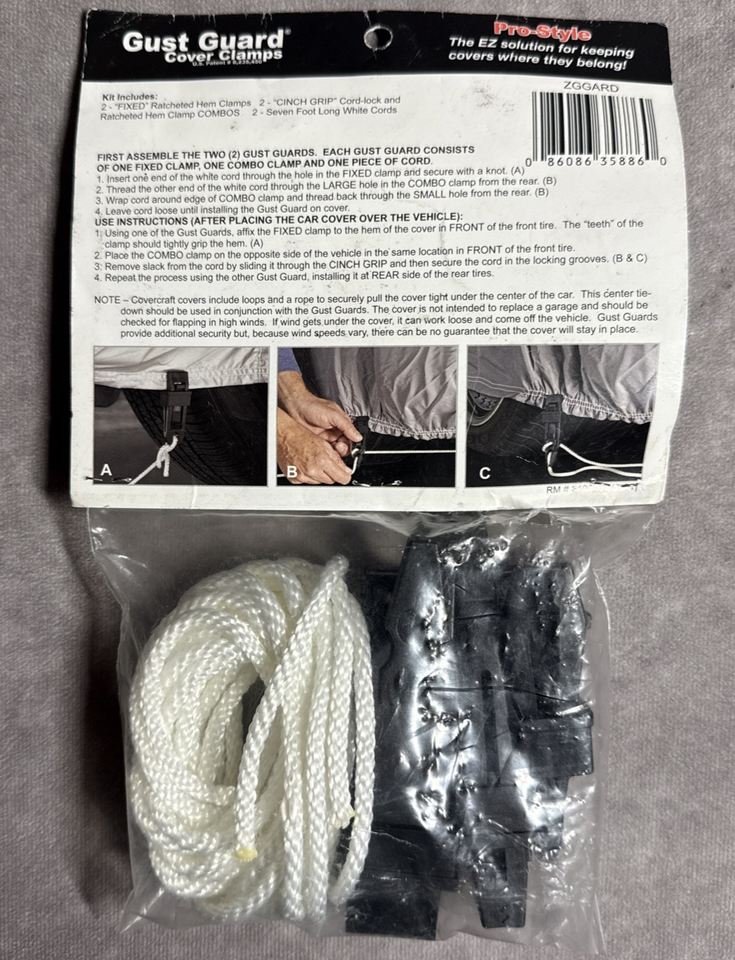 Covercraft Gust Guard ZGGARD Car Cover Clamps Retention Kit Pro-Style ...