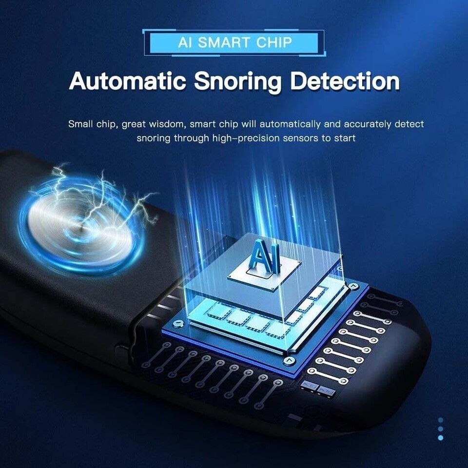 Smart Apnea Snoring Stopper Sleep Aid Anti Snoring Chin Device Muscle ...