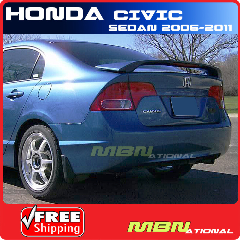 06-11 For Honda Civic Sedan Spoiler Painted B537M PROTON BLUE METALLIC ...