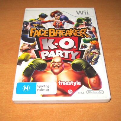Nintendo Wii Game : FACEBREAKER K.O. PARTY + BOOKLET MANUAL ( VERY GOOD ...
