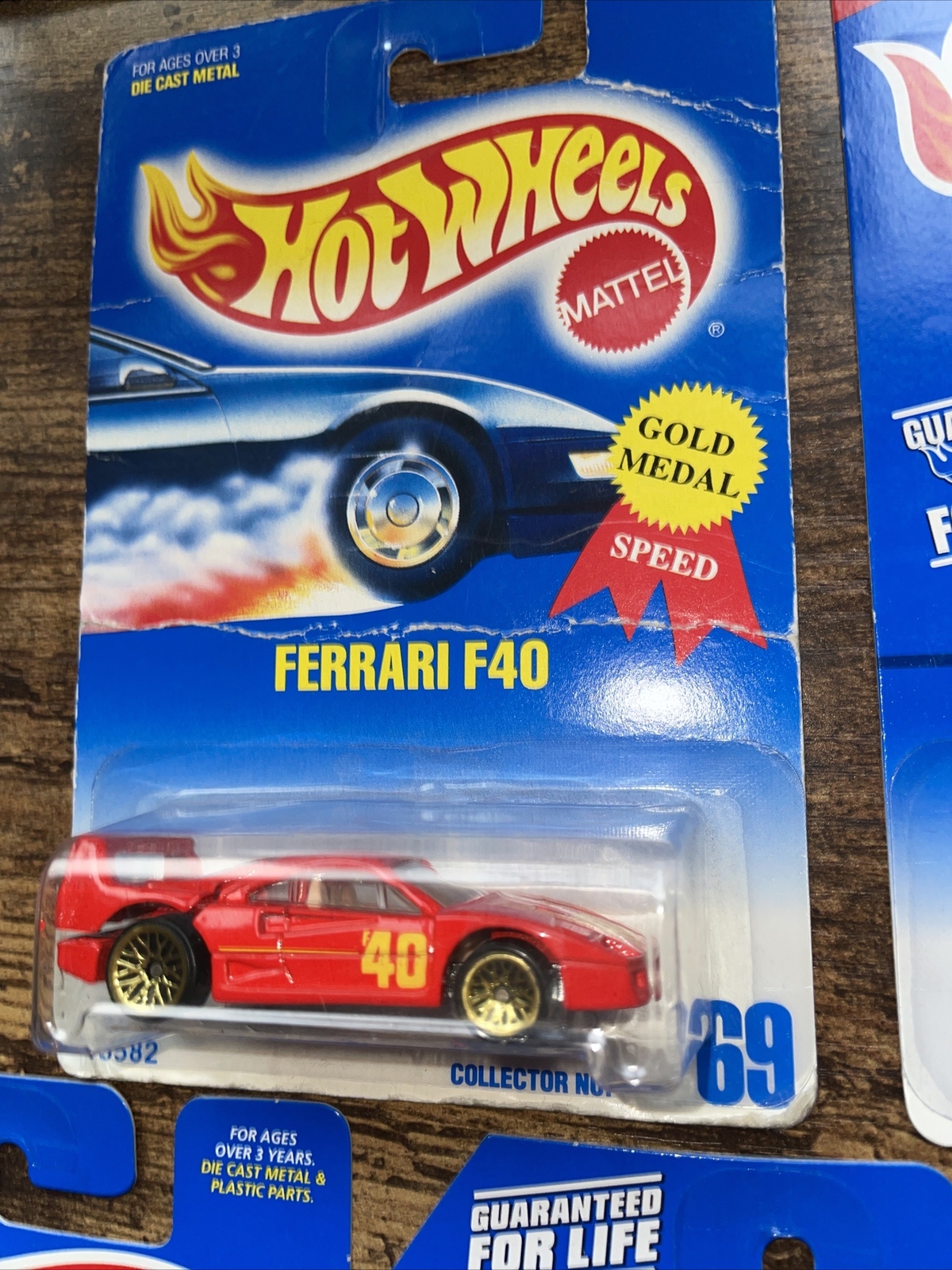 VTG HOT WHEELS BLUE CARD FERRARI LOT OF 5 - F40 F50 F250 F355 Spider ...