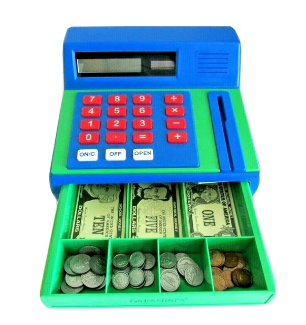 Lakeshore Real Working Cash Register Digital Display Built Math Skills ...