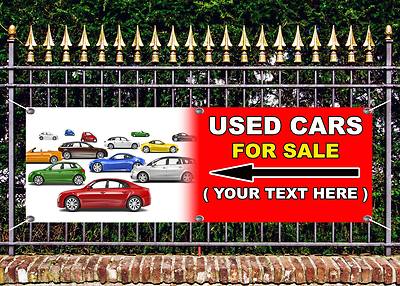 OUTDOOR PVC USED CAR SALE CUSTOM TEXT2 BANNER GARAGE SIGN ADVERT FREE ...