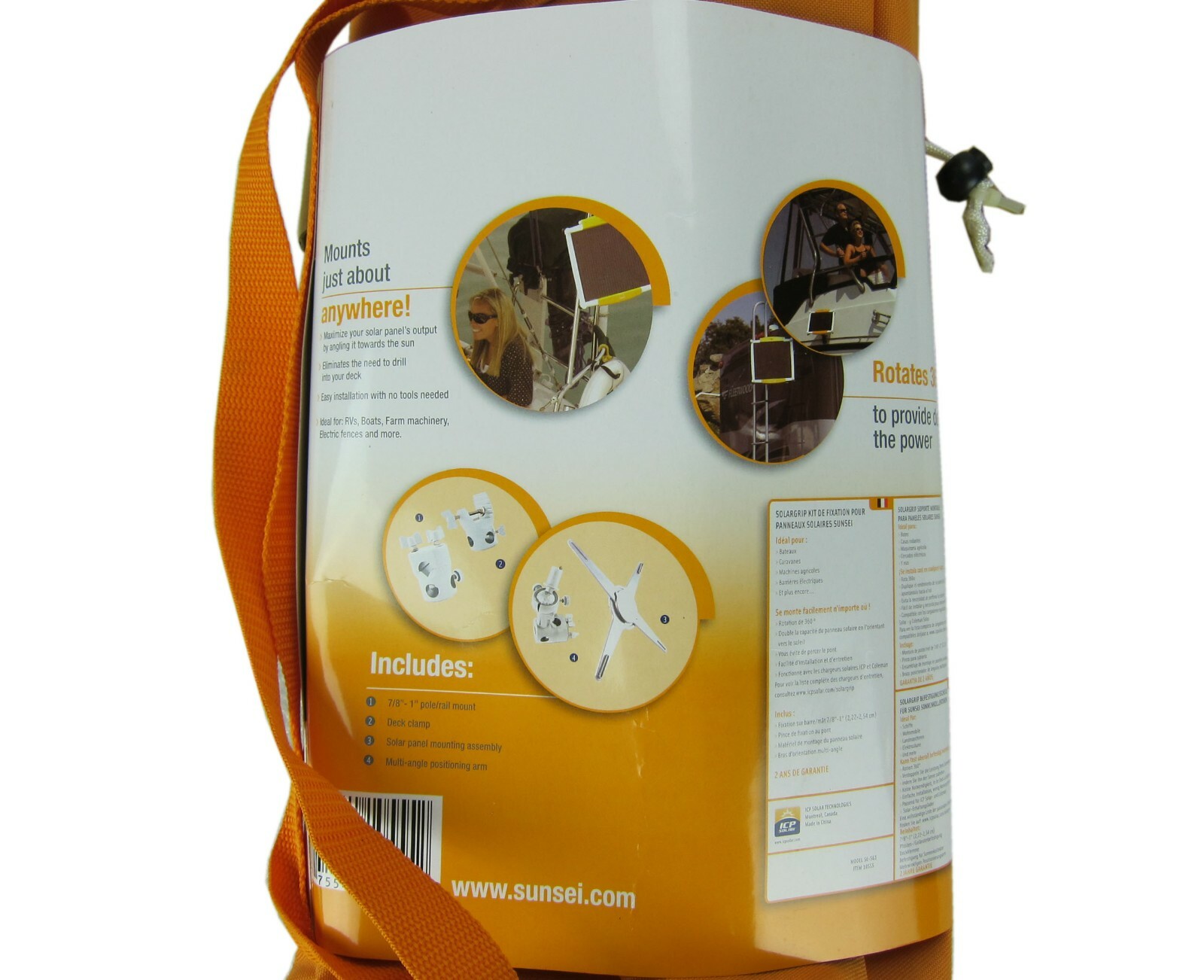 Sunsei Solar Grip Mounting Kit For SE-400 and SE-500 Solar Panels 10555 ...