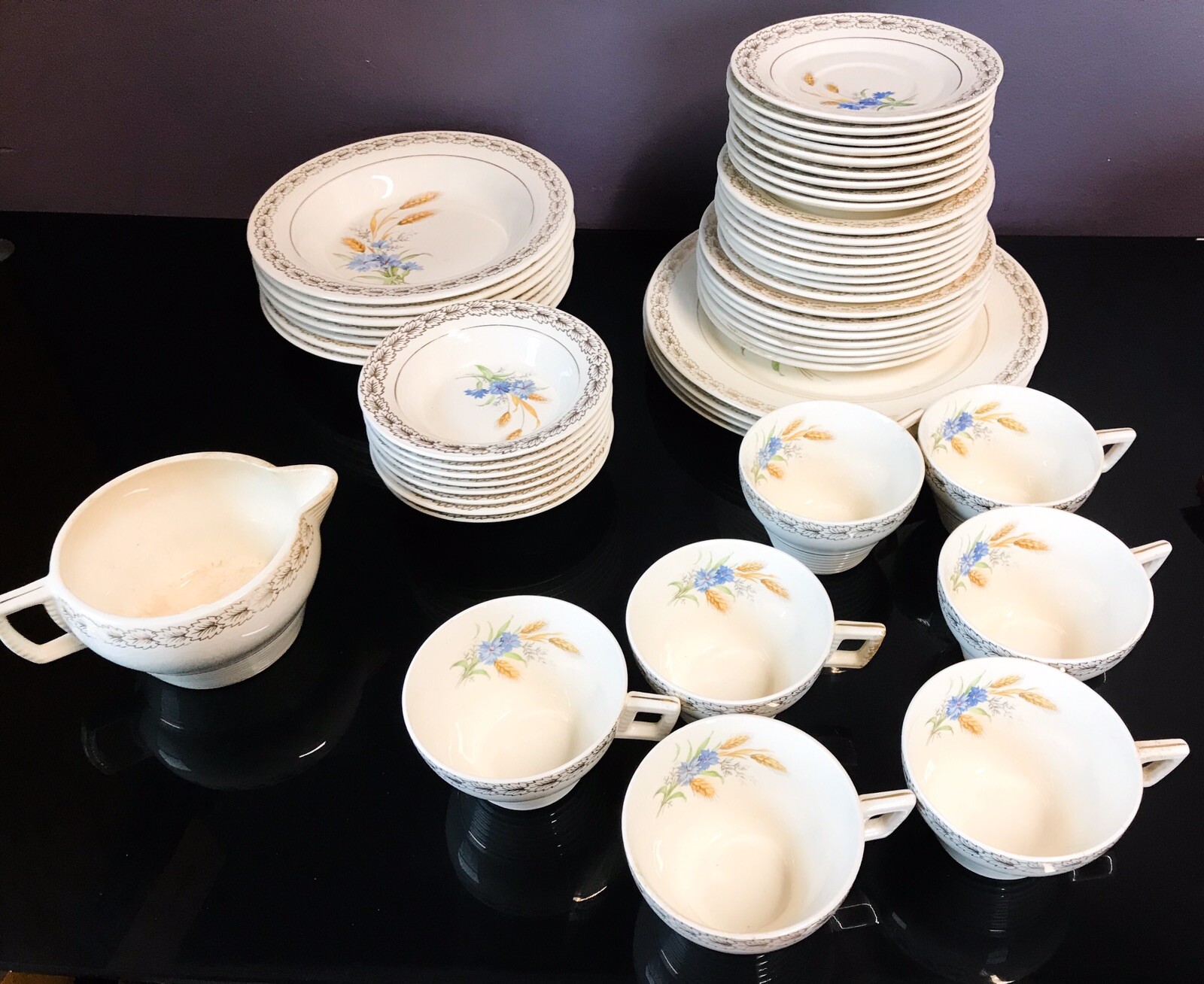 Limoges Dinnerware: Triumph Wheatfield 22 K Gold | eBay