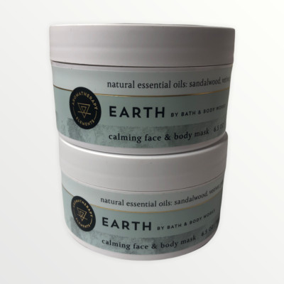 (2) Bath & Body Works Aromatherapy EARTH Calming Face & Body Mask 6.5oz ...