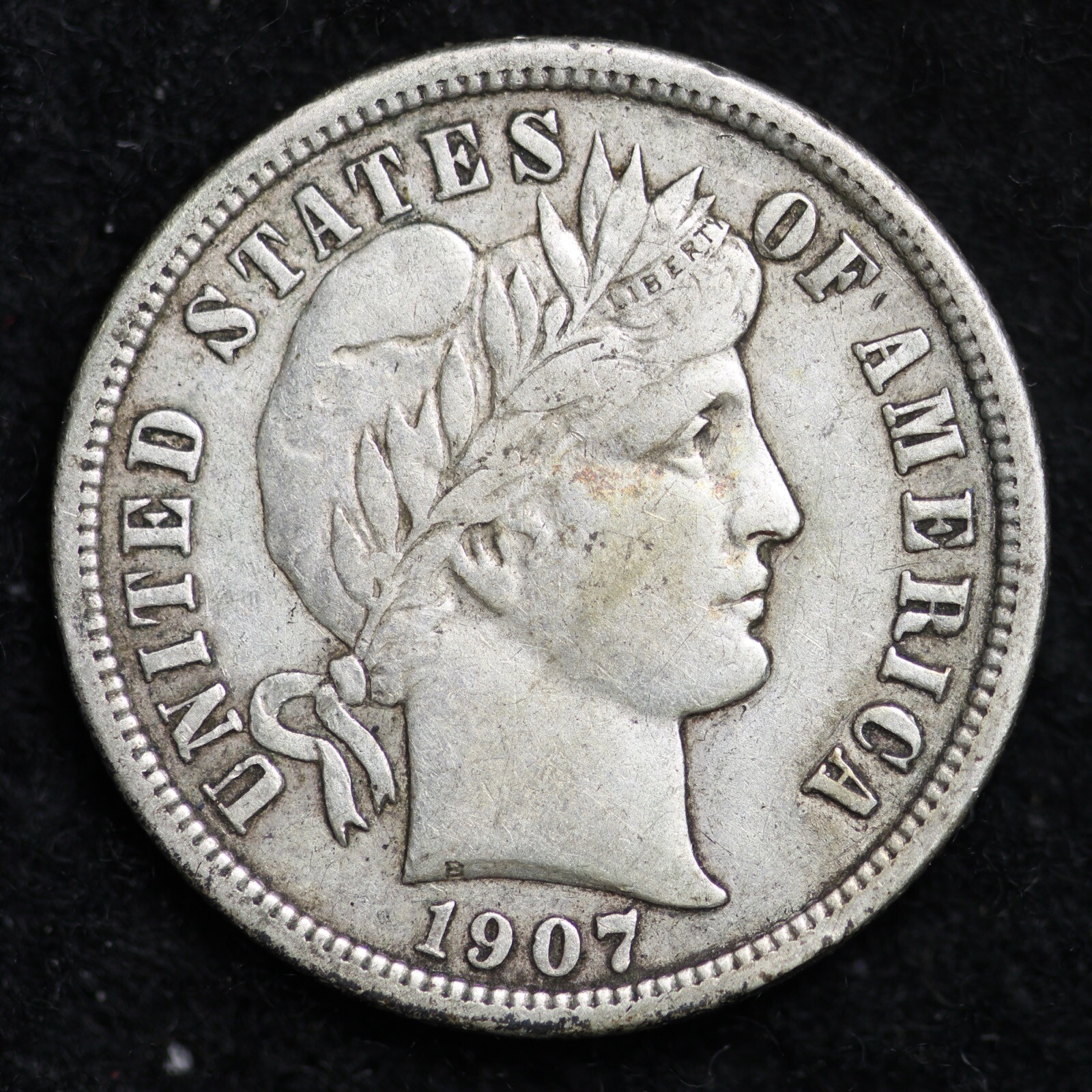 1907-D Barber Silver Dime AU RARE OLD COIN B407 QO | eBay