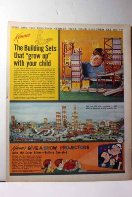 Advertisement for Kenner Building Sets "The Building Sets that 'grow up ...