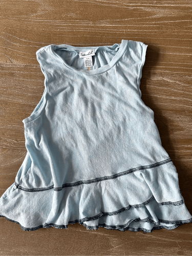 Splendid ruffle tank top blue sz 5-6 | eBay