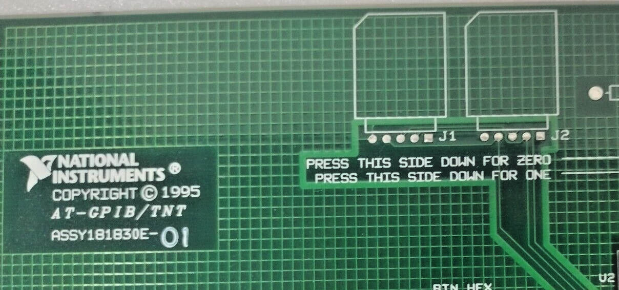 NI NATIONAL INSTRUMENTS AT-GPIB/TNT 181830E-01 INTERFACE CARD BOARD ...