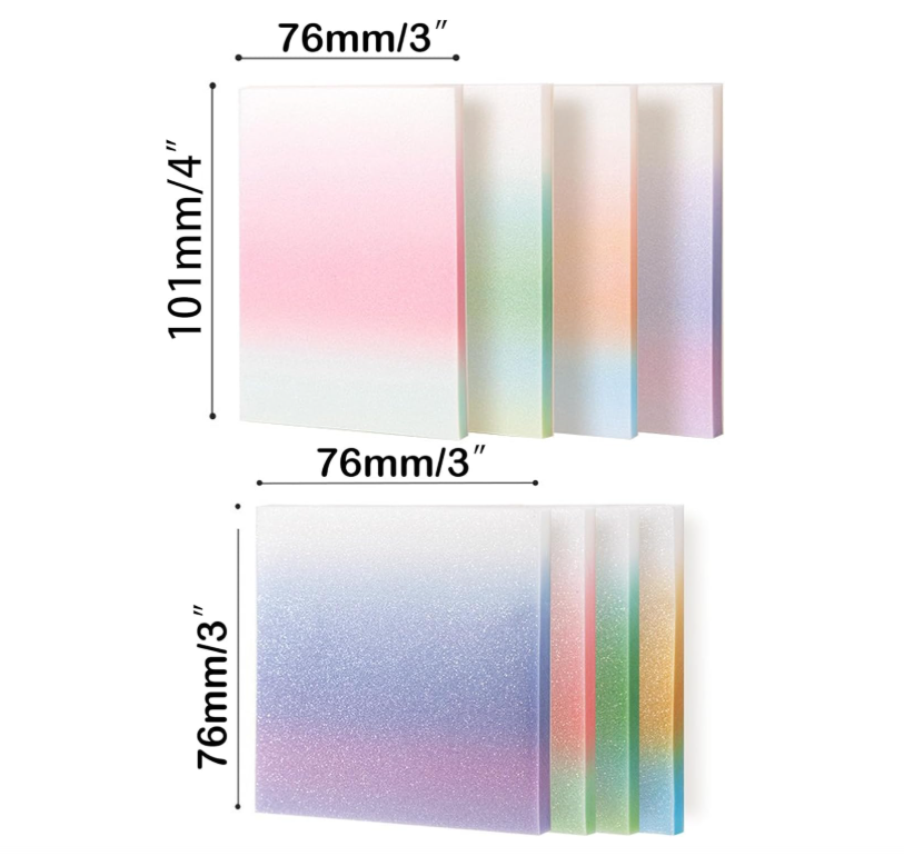Glitter Notepad Sticky Notes, Transparent Self-Stick Note | eBay