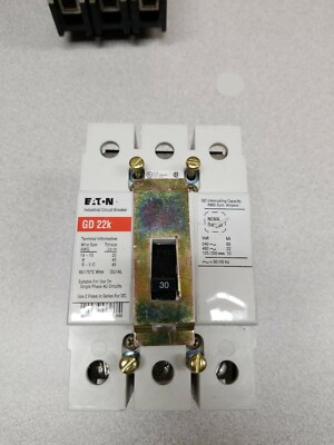 EATON--GD 22k 30 Amp Industrial Circuit Breaker--USED | eBay