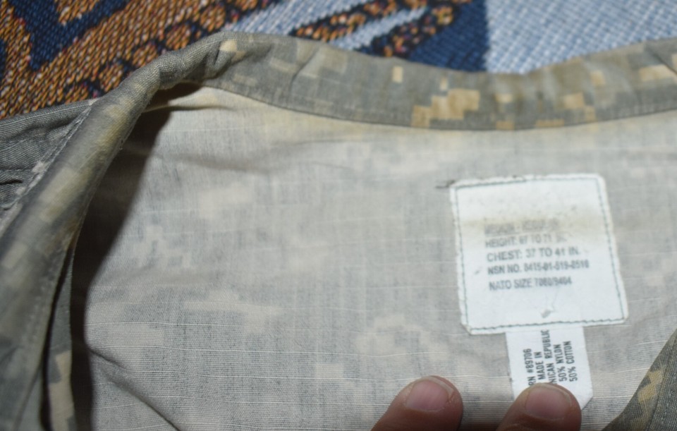 US Army Mens Combat Uniform ACU Summer Trousers Top Blouse Men Medium ...