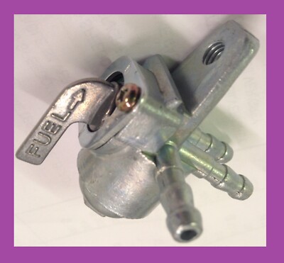 TWO IN ONE OUT PETCOCK W/ SCREEN ON OFF RES 6MM THREADED FUEL SWITCH ...