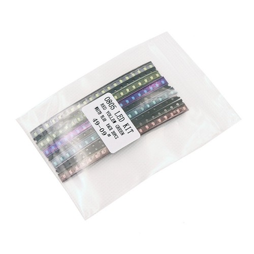 Full Set of 100pcs 0805 SMD LED light in 5 Colors Red White Green Blue ...