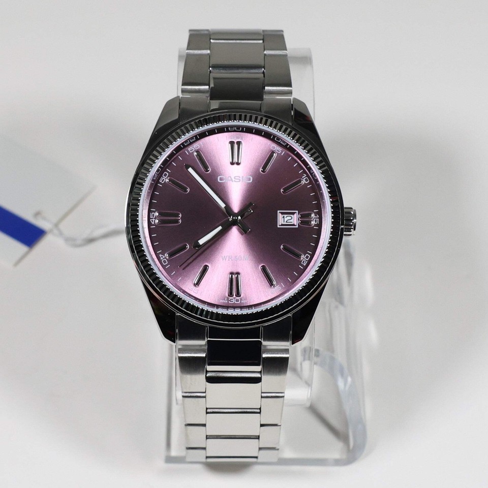 Casio Mens Vintage Purple Dial Stainless Steel Watch MTP-1302PD-6AVEF | eBay