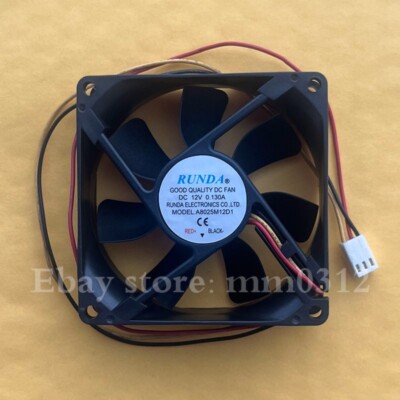 1PC 3-wire computer server cooling fan A8025M12D1 8025 DC12V 0.13A 8CM ...