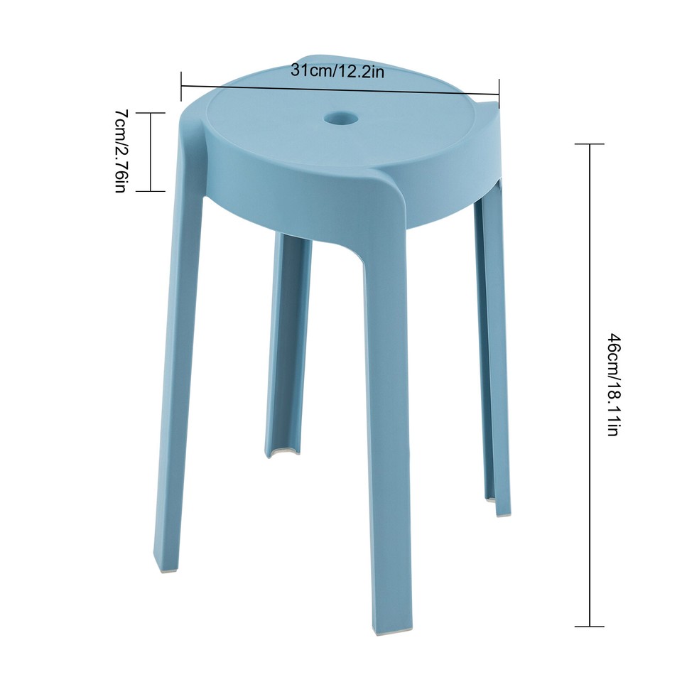 Plastic Stool Adult Thickened Bench Home Living Room Stacking Dining ...