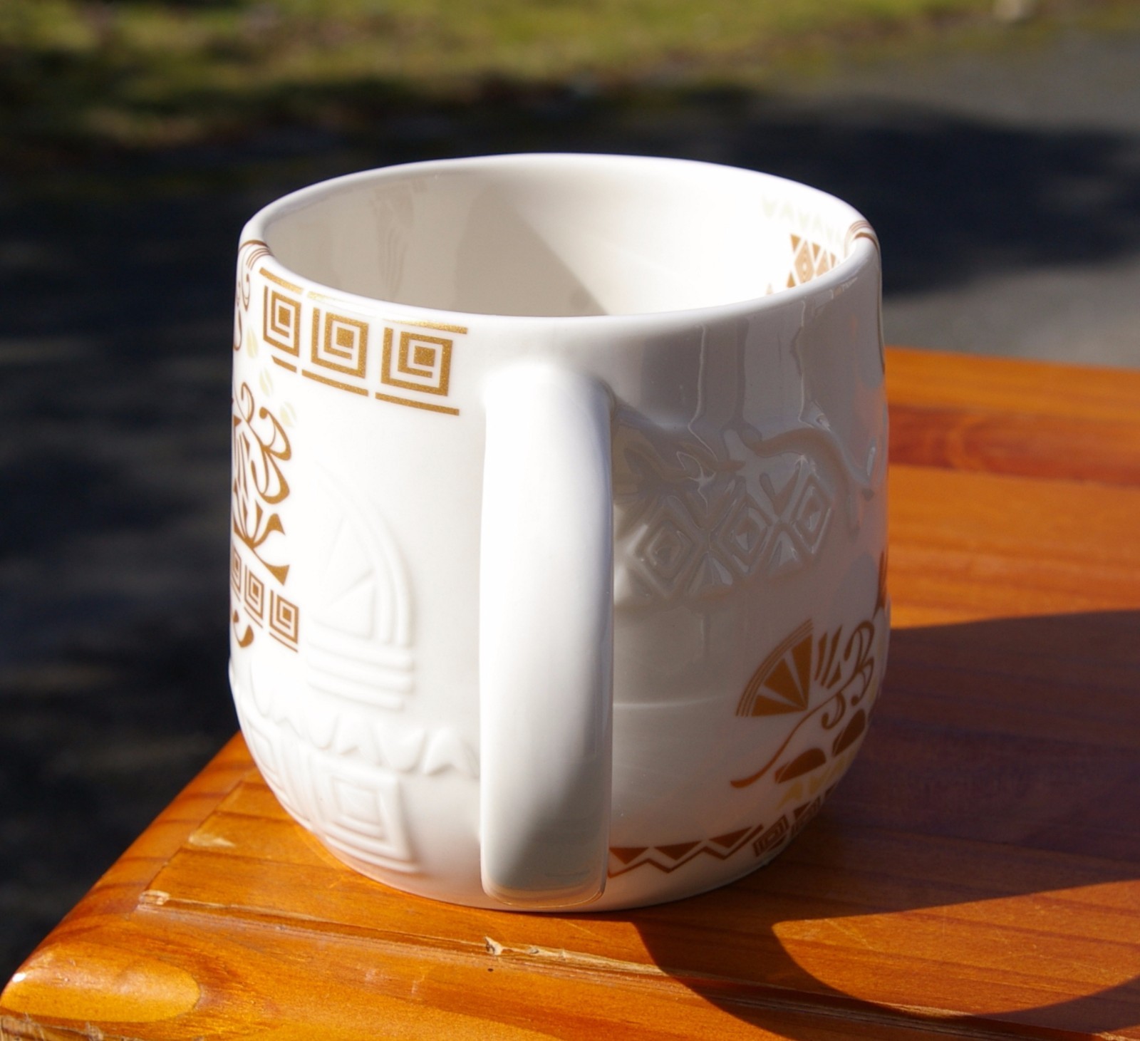Starbucks Coffee Company New Bone China 2012 Embossed Aztec Mug Copper ...