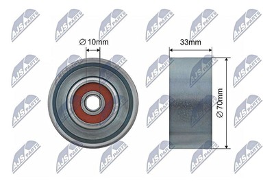 V-Ribbed Belt Deflection Guide Pulley For NISSAN Cube Juke 05-15 ...