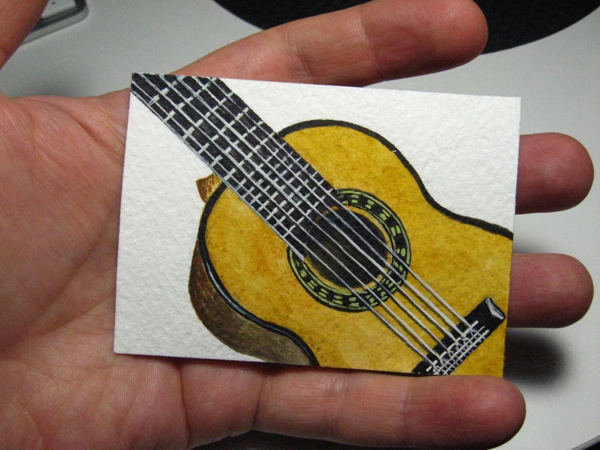 Pencil Drawing Of An Acoustic Guitar