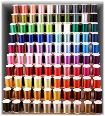 NEW PREMIUM Quality Super Set of 100 spools of Polyester for Embroidery ...