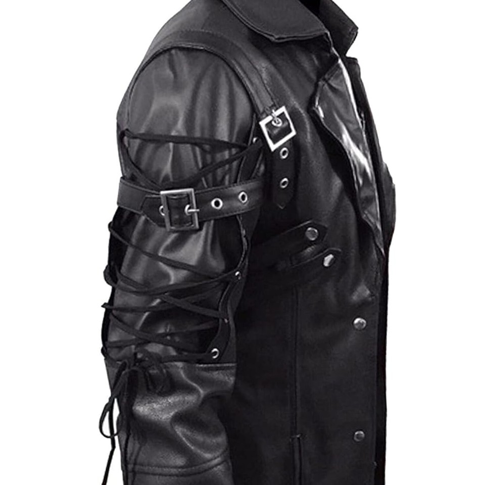 NEW MENS LEATHER STEAMPUNK GOTHIC RAVE MEN LEATHER POISON JACKET PUNK ...