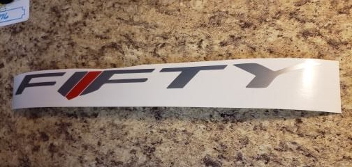 2017 Camaro FIFTY Windshield Banner 50th Anniversary Vinyl Decal choose ...