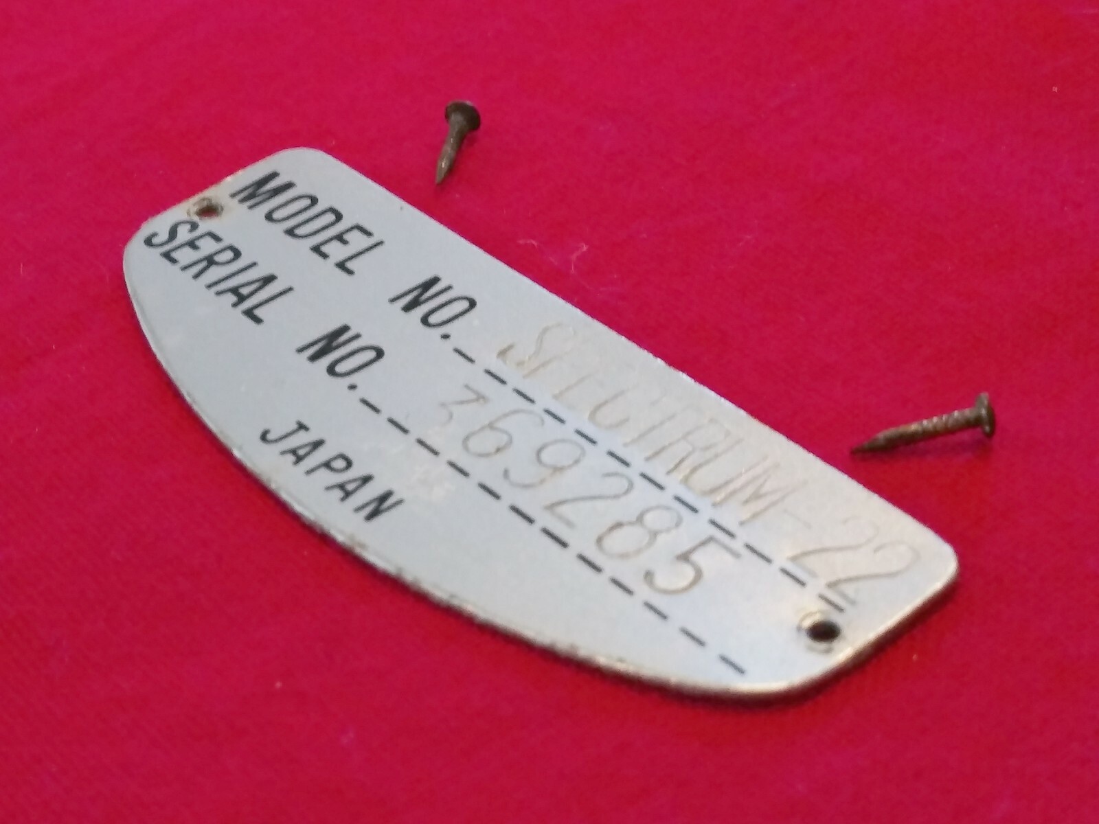 Vintage Teisco SPECTRUM 22 Guitar Serial Number Badge Plate Japan | eBay