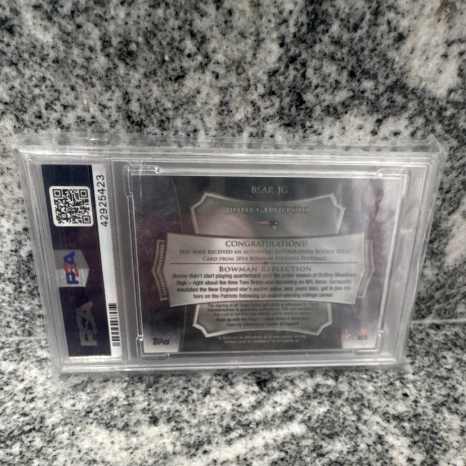 2014 Bowman Sterling Jimmy Garoppolo Autograph Rookie Relics PSA 9 | eBay