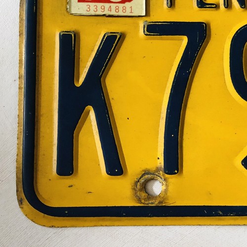 Vintage 1970 Pennsylvania State Shape Metal License Plate PA K79-305 ...