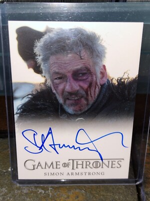 Rittenhouse Game Of Thrones Autograph Trading Card New Simon Armstrong ...