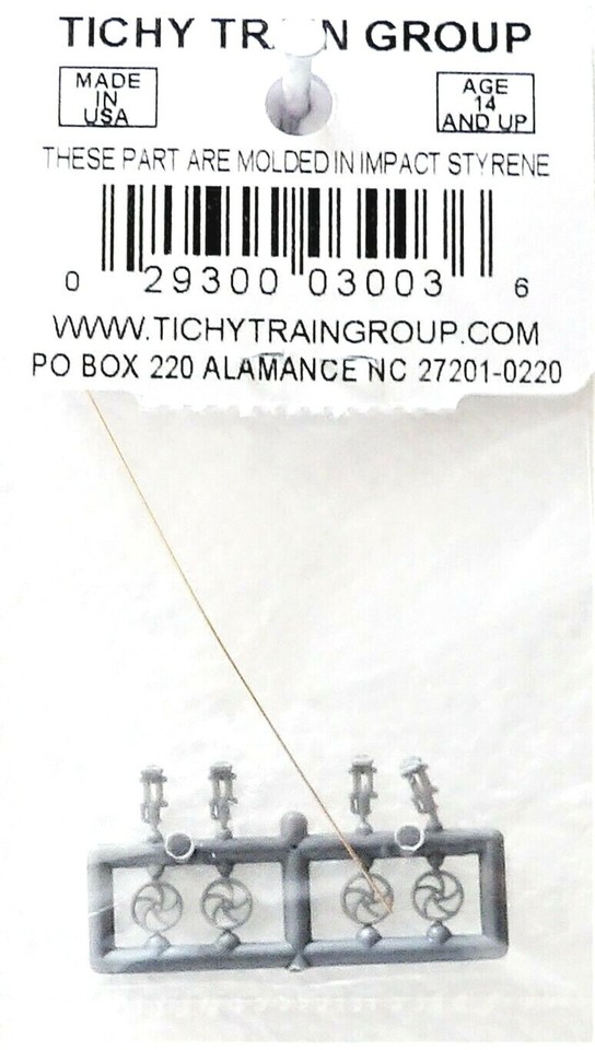 HO Scale Tichy Train Group 3003 Vertical Brake Wheel & Bracket Assembly ...
