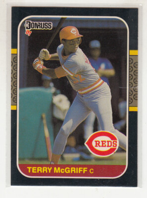 TERRY McGRIFF 1987 Donruss #512 Reds Error Variation Oddball Blank Back ...