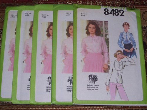 🌺 1978 UNCIRCULATED SIMPLICITY #8482-LADIES 3 STYLE RETRO BLOUSE ...