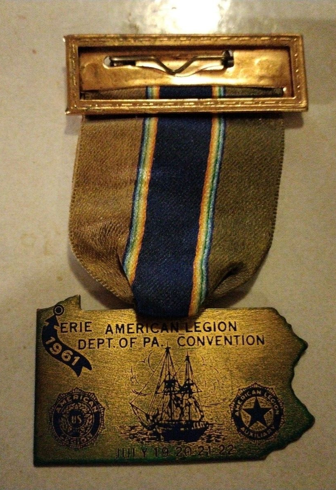 1961 Erie American Legion Pin Dept. of Pa. Convention Ribbon Badge | eBay