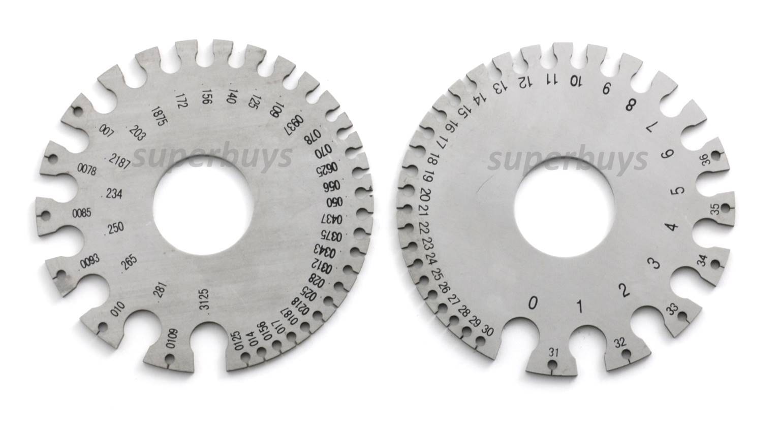 SWG Standard Inche Wire Gauge Imperial Round Measurement Gauge Diameter ...