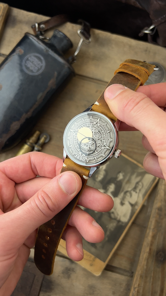 Aztec calendar, Vintage watch, MARRIAGE WATCH, 1980s Copernicus watch ...