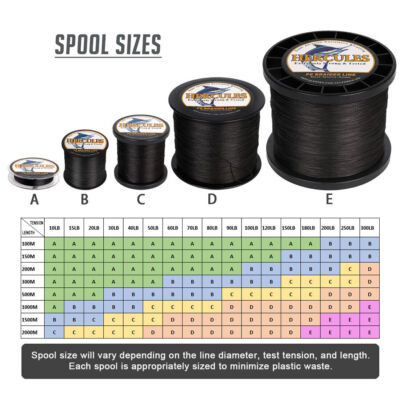 Freshwater Brown Braided Fishing Fishing Lines & Leaders Hercules 4 & 8 ...