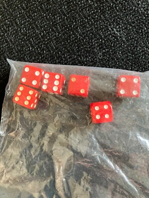 Lot of 6 vintage red dice | eBay